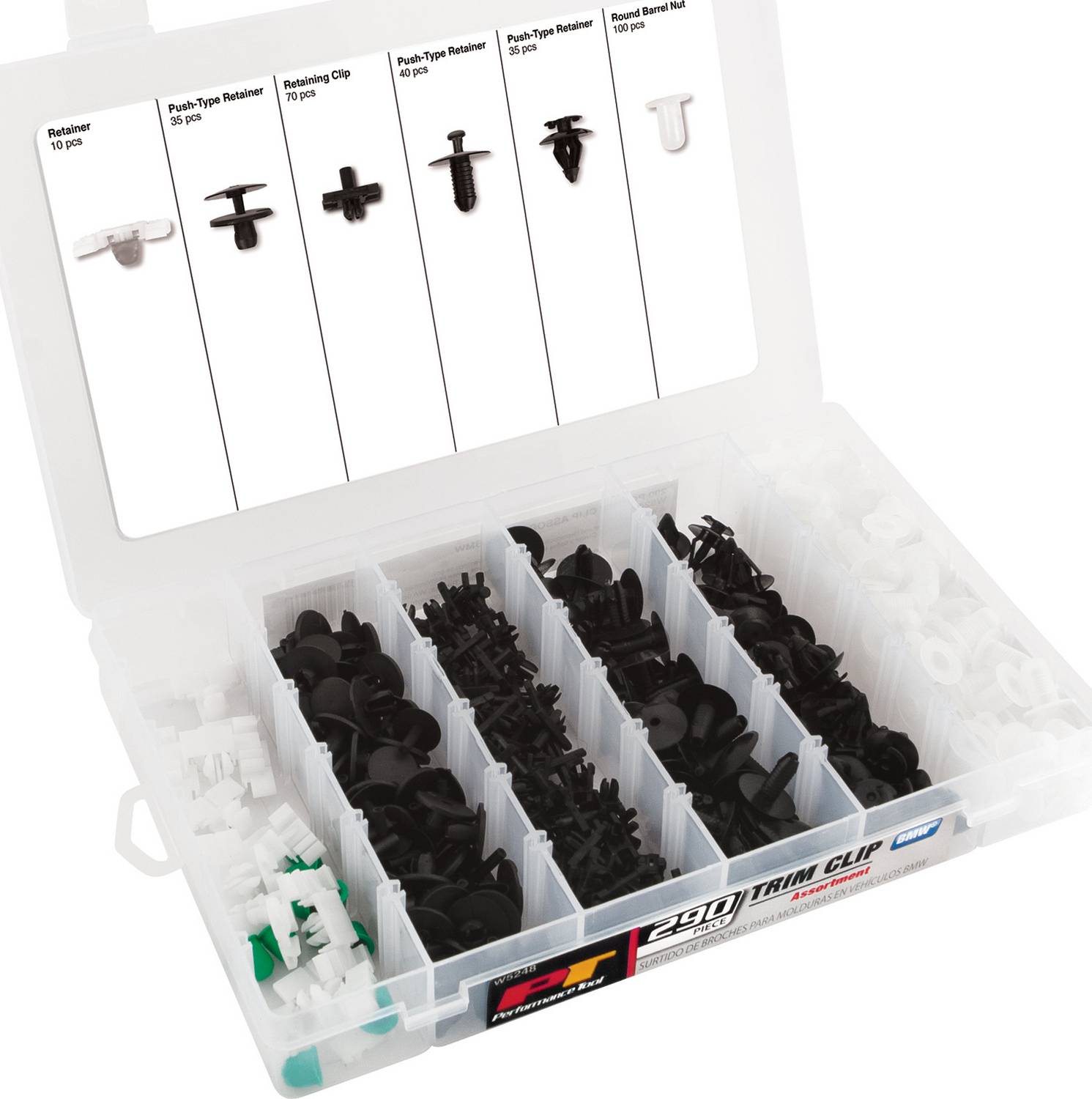 290Pcs For BMW Assorted Color Plastic Rivets Fasteners Retainer Clip ...