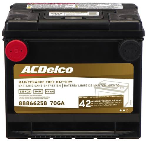ACDelco Standard Flooded Side Post Battery Group Size 70 70GA | O'Reil