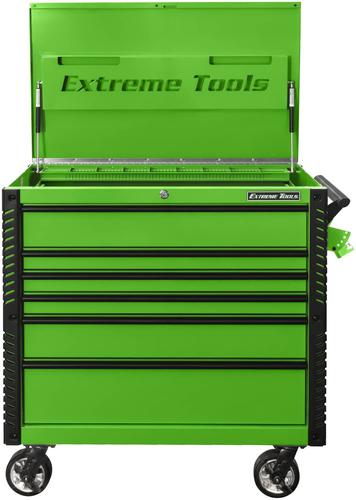 Extreme Tools 6 -Drawer Green, Black Tool Cart EX4106TCGNBK | O'Reilly
