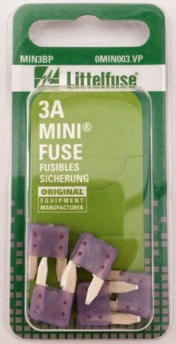 Littelfuse Blister Pack 3 Amp MINI Fuse 0MIN003.VP | O'Reilly Auto Par