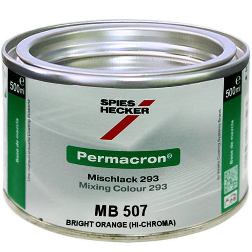 Spies Hecker Paint 0.50 Liter Bright Orange Tint/Toner MB507 0.5L | O'