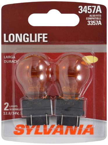 Sylvania 3357A/3457A Amber Long Life Incandescent Mini Bulb (Pack of 2